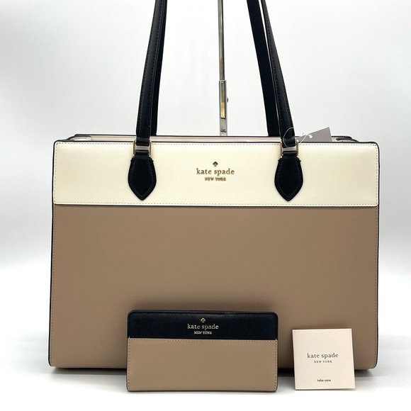 kate spade | Bags | Kate Spade Large Madison Laptop Tote Bag Large Slim ...